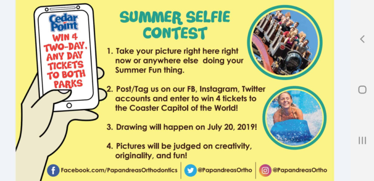 Summer Selfie Contest - Win 4 Cedar Point Two-Day Any Day Tickets
